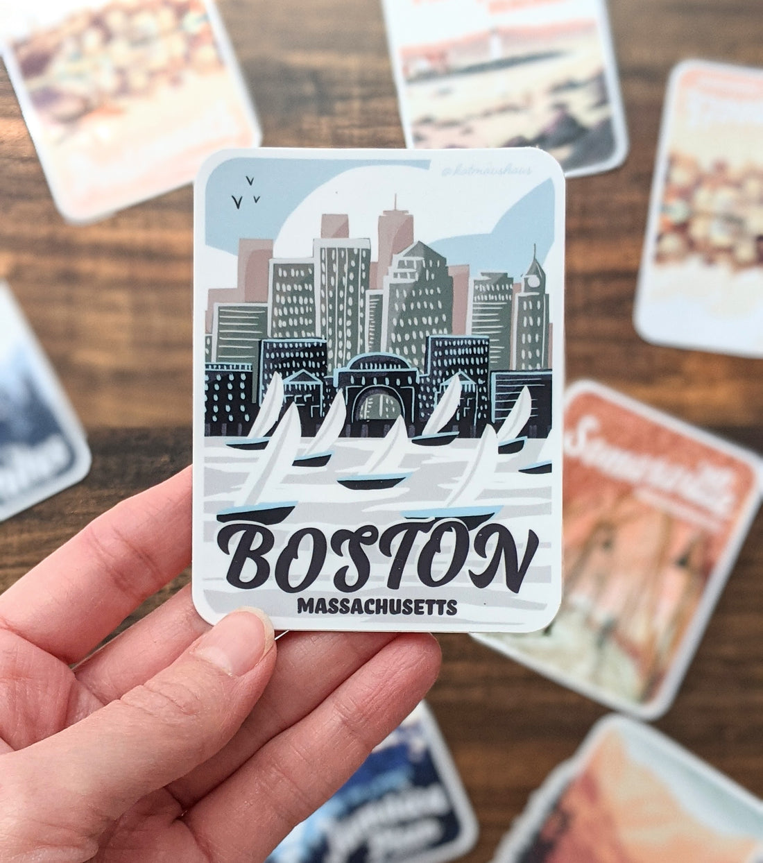 Boston Harbor Sticker – Kat Maus Haus Illustration